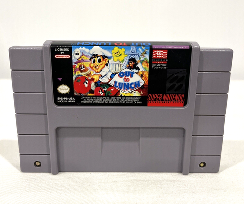 OUT TO LUNCH SNES SUPER NINTENDO GAME CARTRIDGE MINDSCAPE INC 1993 ...