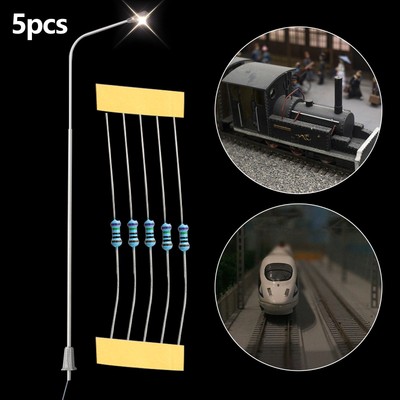 Street Lamp Model Railway Light Train 20cm 20mA 3V 5Pcs Gauge 0 Kit LED ...