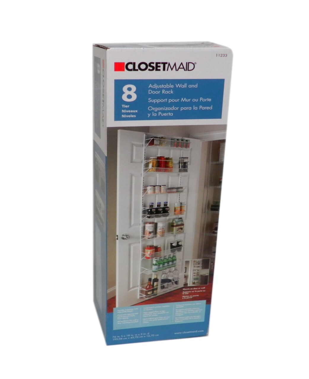 ClosetMaid 8-Tier Wall and Door Rack, White for sale online | eBay
