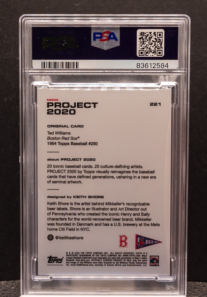 83612584 Ted Williams Topps Project 2020 by Keith Shore 221 Red Sox PSA ...