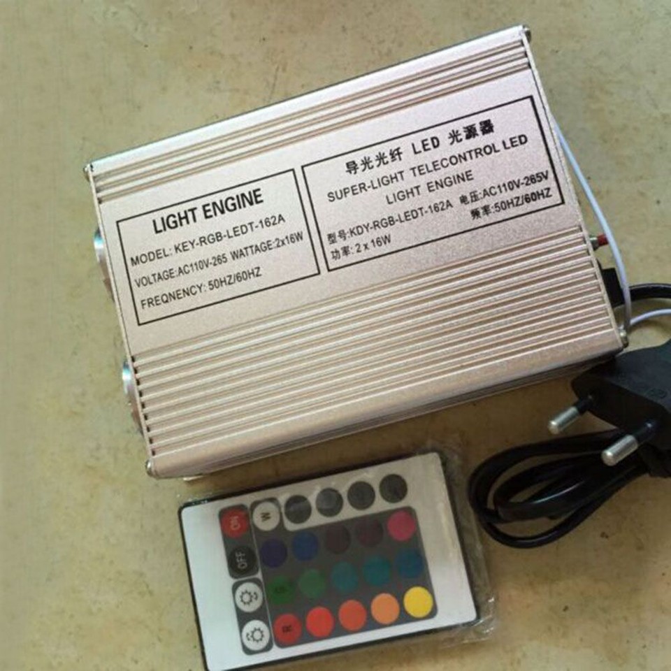 KA 16W RGB LED Lights Engine Fiber Optic Ceiling Lamp w/ Controller ...
