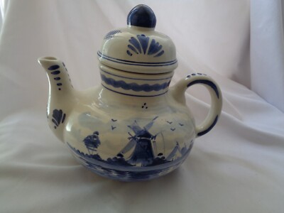 Made In Holland Hand Painted Delft Tea Pot | eBay