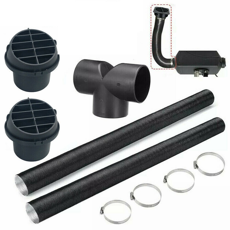 75mm Diesel Heater Pipe Duct T Piece Tube Warm Air Outlet Vent Hose ...