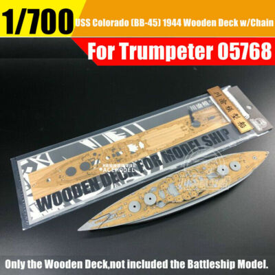 1/700 USS Colorado BB-45 1944 Battleship Wooden Deck w/Chain for ...
