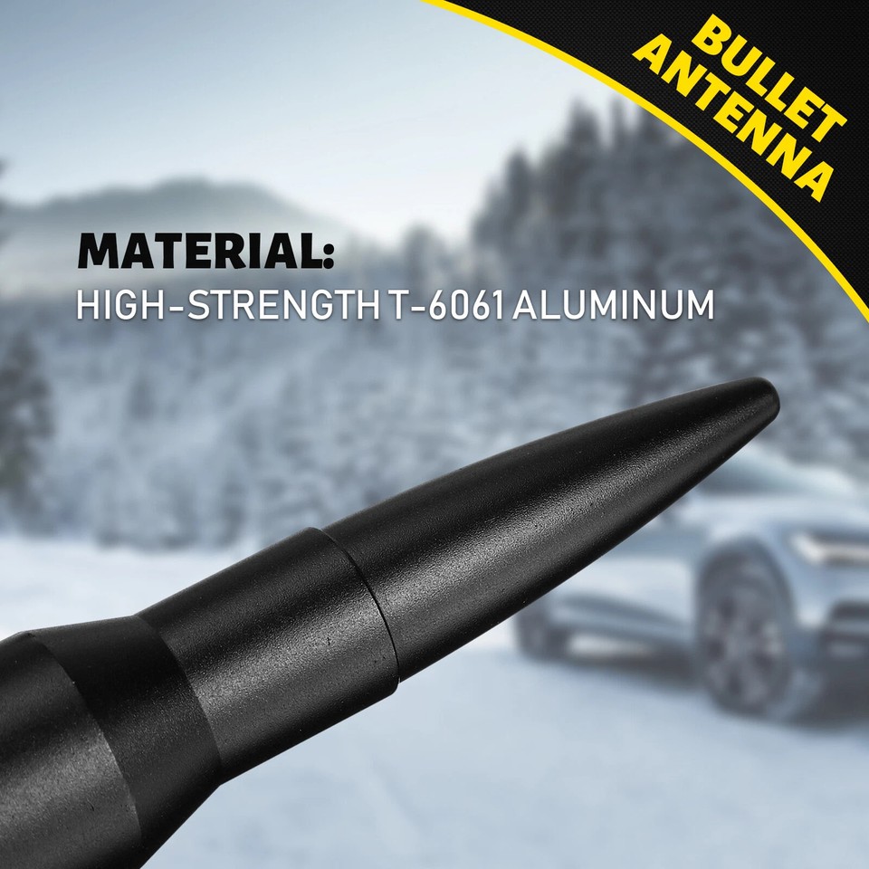 Durable 5.3" Black CAR SHORT BULLET ANTENA MAST RADIO For FORD F150 ...