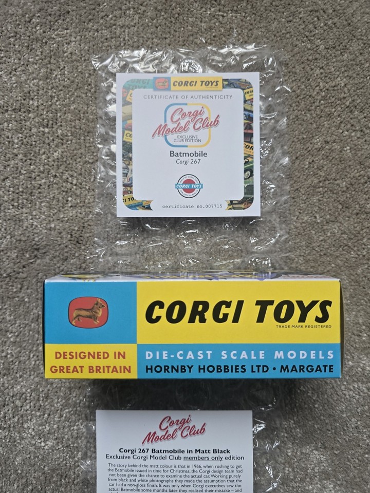 Brand New Corgi Reissue Batmobile 267 Matt Black | eBay UK
