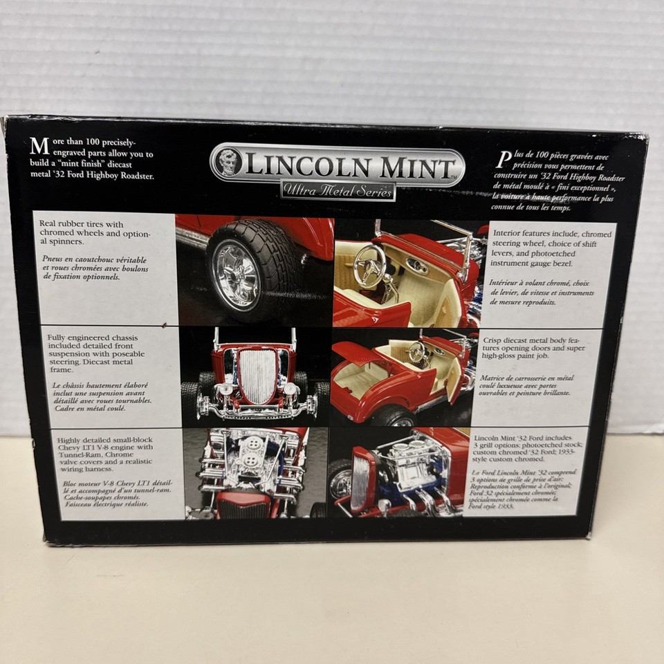 Testors 1932 Ford Ragtop Roadster Metal Model B Lincoln Mint Painted ...