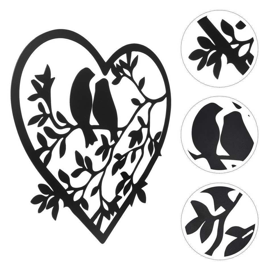 Wall Art Decor Iron Wall Decor Wall Hanging Bird Iron Decoration | eBay ...