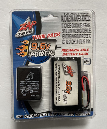 Zap - Toys 9.6V Power Twin Pack NiCd Rechargeable Battery Pack ...