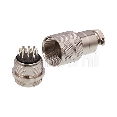 10101510102 Circular Cable Connector 10 Pin Male Silver | eBay