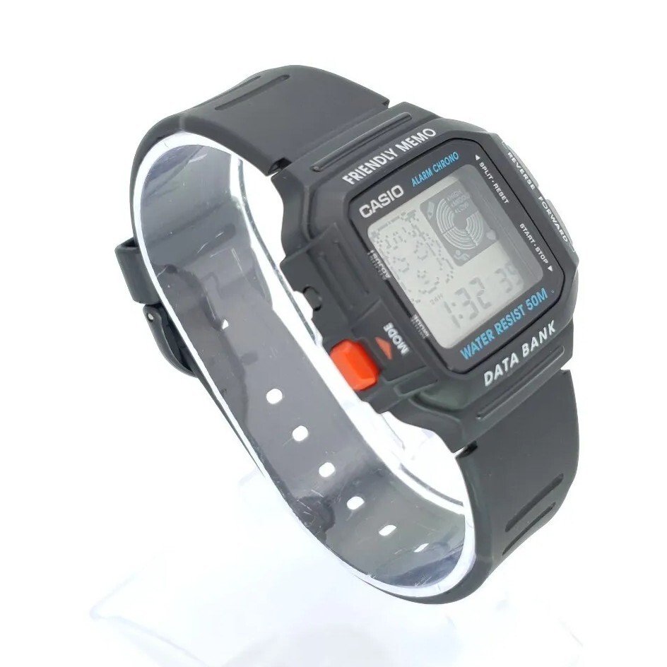 NOS CASIO DBJ-21 FRIENDLY MEMO DATA BANK WR 50M VINTAGE DIGITAL WATCH ...