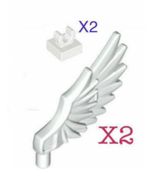 Lego Minifigure WINGS ANGEL FEATHERS Neck Bracket PEGASUS Animal Bird w ...