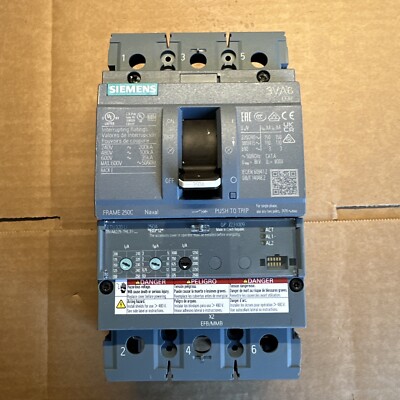 3va6225-7HL31-0aa0 Siemens 3VA4 250a 3 Pole New Surplus Circuit Breaker ...
