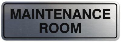 Standard Maintenance Room Sign - Easy Installation | Durable Wall or ...