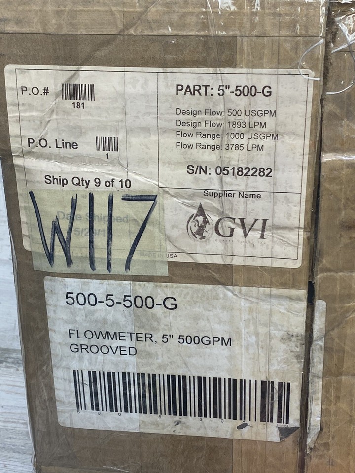 Global Vision GVI 5” Fire Pump Flow Test Meter New in Box | eBay