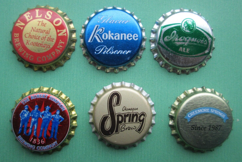 #2 LOT of 6 VINTAGE OBSOLETE UNCRIMPED CANADA BEER BOTTLE CAPS | eBay