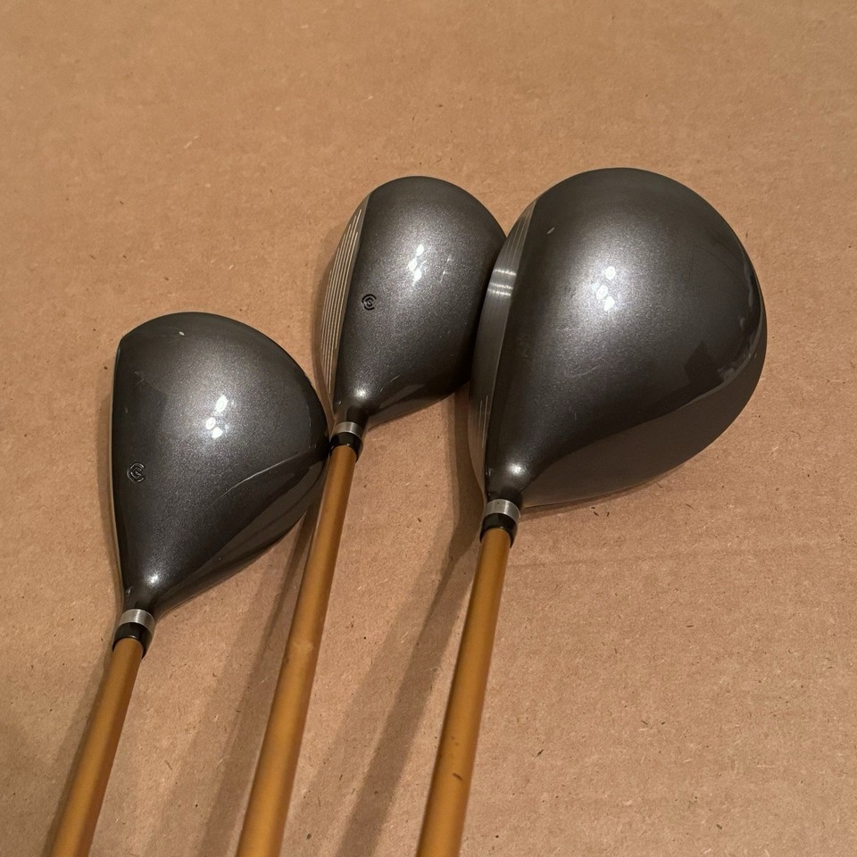 Cleveland Driver 400 Launcher Gold Wood Set 3w 7w 15º 22º Graphite RH ...