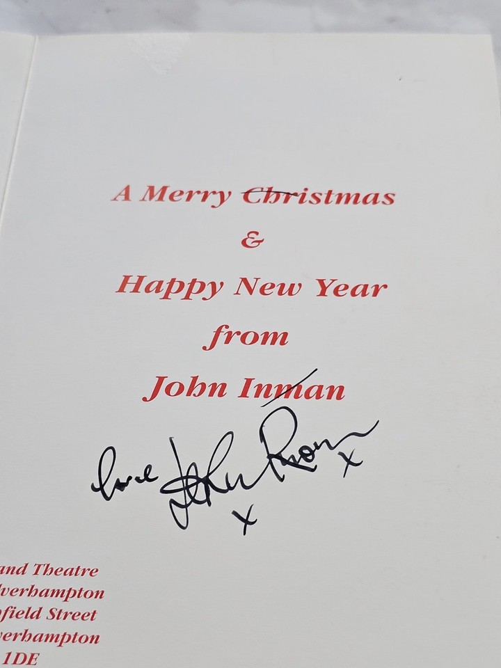Signed Christmas Greeting Card - John Inman & Ron Lynch | eBay UK