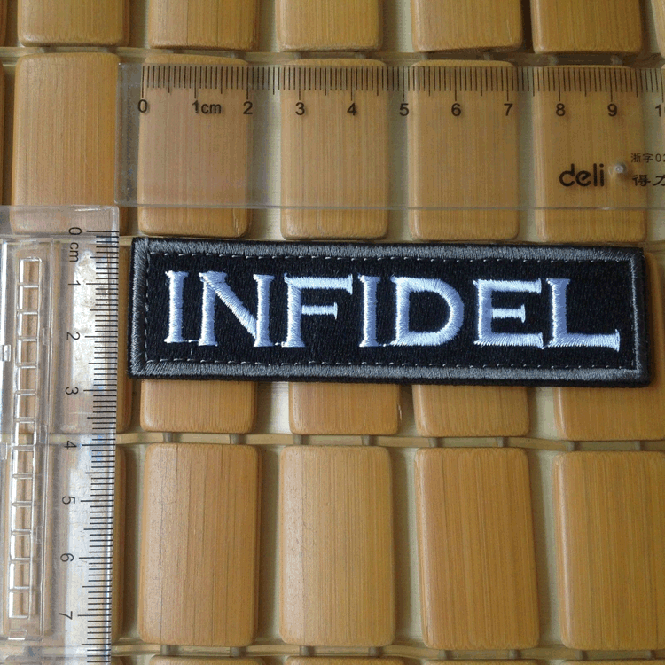2PCS INFIDEL PATCHES TACTICAL MILITARY USA ARMY ISAF BADGE HOOK LOOP ...