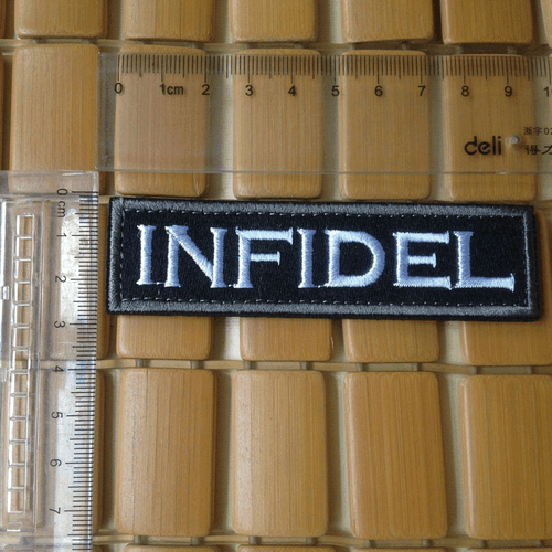 2PCS INFIDEL PATCHES TACTICAL MILITARY USA ARMY ISAF BADGE HOOK LOOP ...