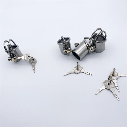 PA Puncture Stainless Steel Cage Male Chastity Device with Stealth Lock ...