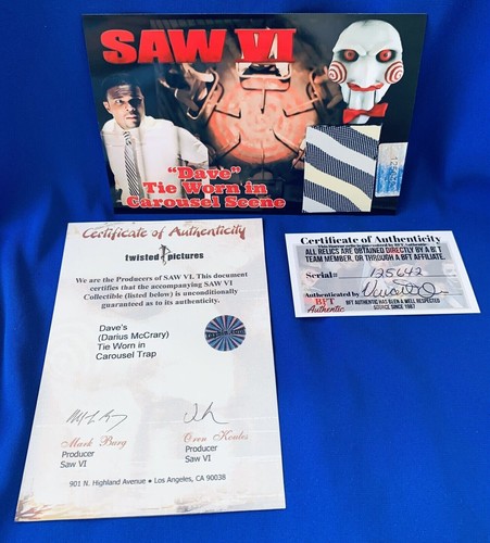 Saw 6 Screen Used Tie Worn by Dave Carousel Scene Horror Prop | eBay