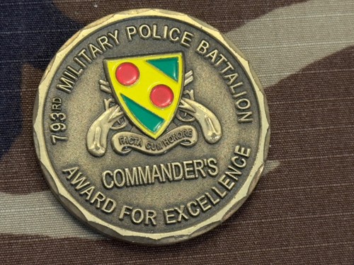 793d Military Police Battalion SPARTANS Commander CSM Challenge Coin ...