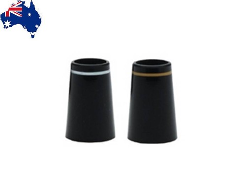 12pcs .355 Taper Tip Shaft Iron Ferrule Ferrules - Black w/ Silver or ...