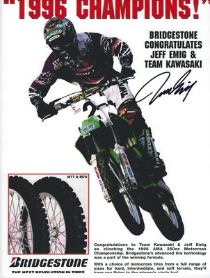 JEFF EMIG Signed 8.5 x 11 Photo MOTOCROSS Racing AMA Legend VINTAGE ...