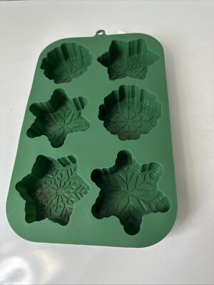 Snowflake Silicone Mold Christmas Snowflake Chocolate Candy Mold 6 Grid ...