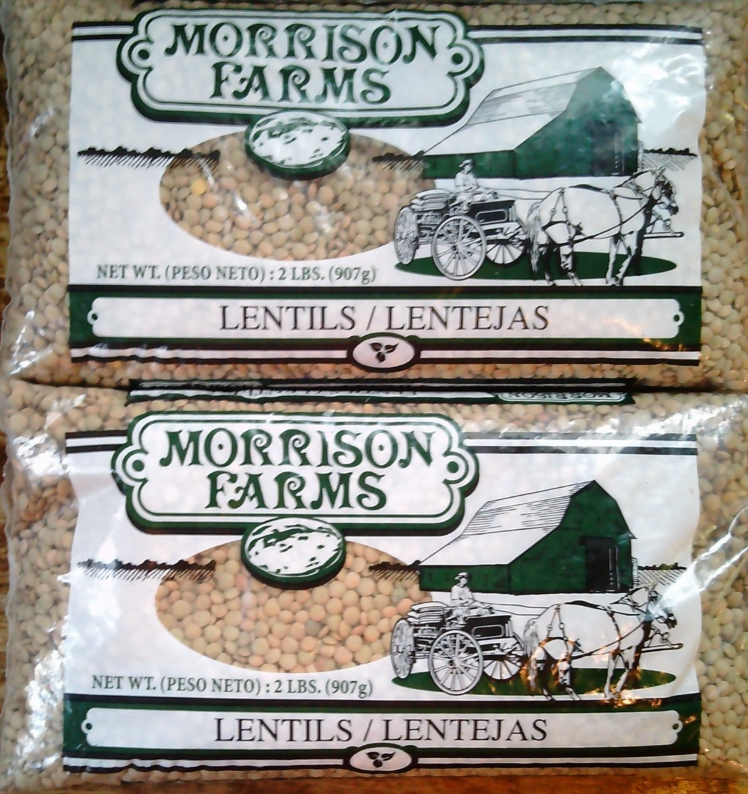 LOT of 2 Morrison Farms Lentils, 32oz per bag (TOTAL 4 lb) BEST BY 12/ ...