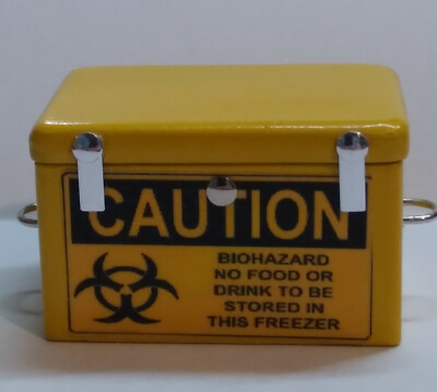Dollhouse miniature handcrafted Medical large Yellow bio hazard ...
