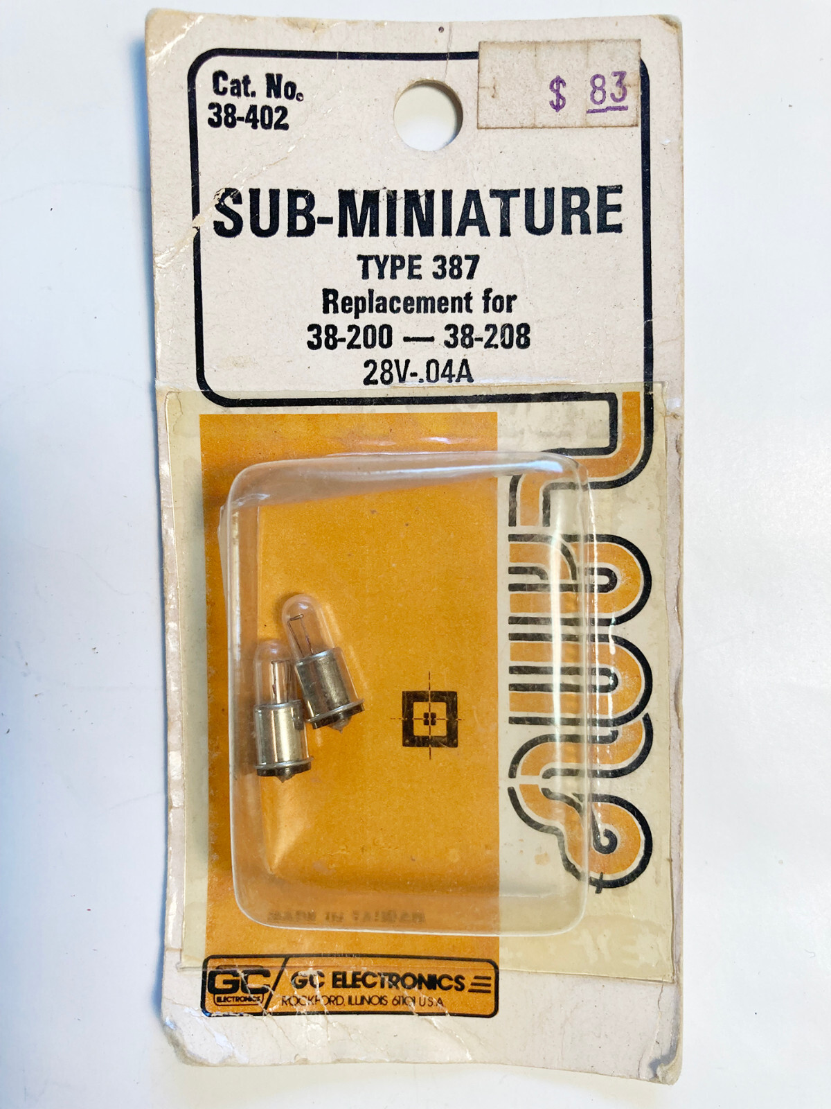 2 NOS/NIB Vintage Type 387 Sub-Miniature Lamp | eBay