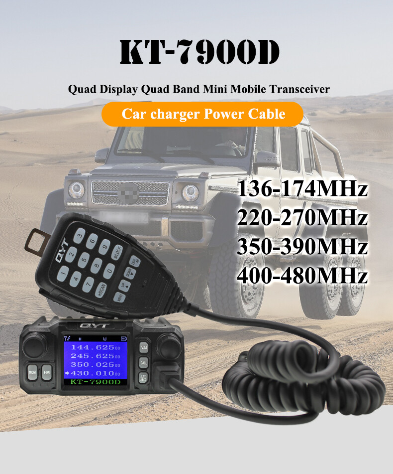 QYT Radio KT-7900D Quad Band Quad-Standby Amateur Mobile Radio Repeater ...