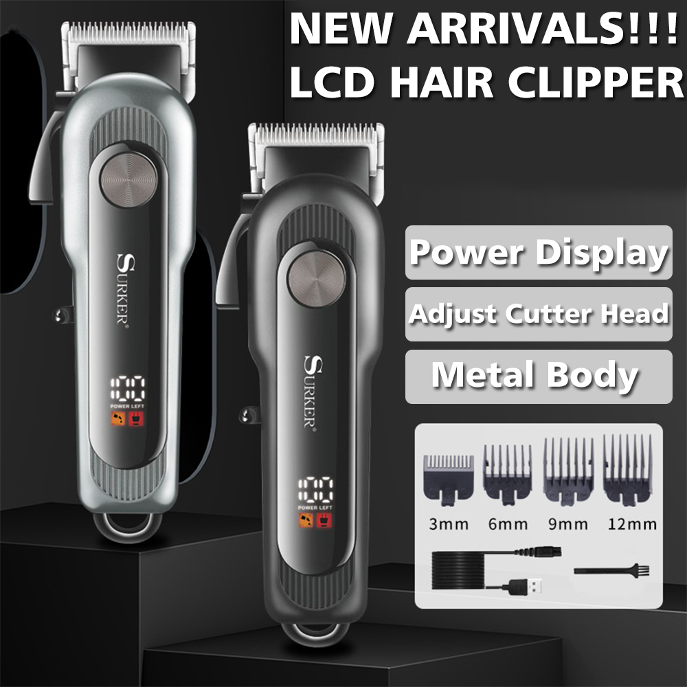 SURKER Mens Hair Clippers Cordless 0.00mm Hair Trimmer Professional ...
