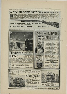 1899 Marlin Firearms Co. Ad: Grade D Marlin Repeater Rifle - $100 - New ...
