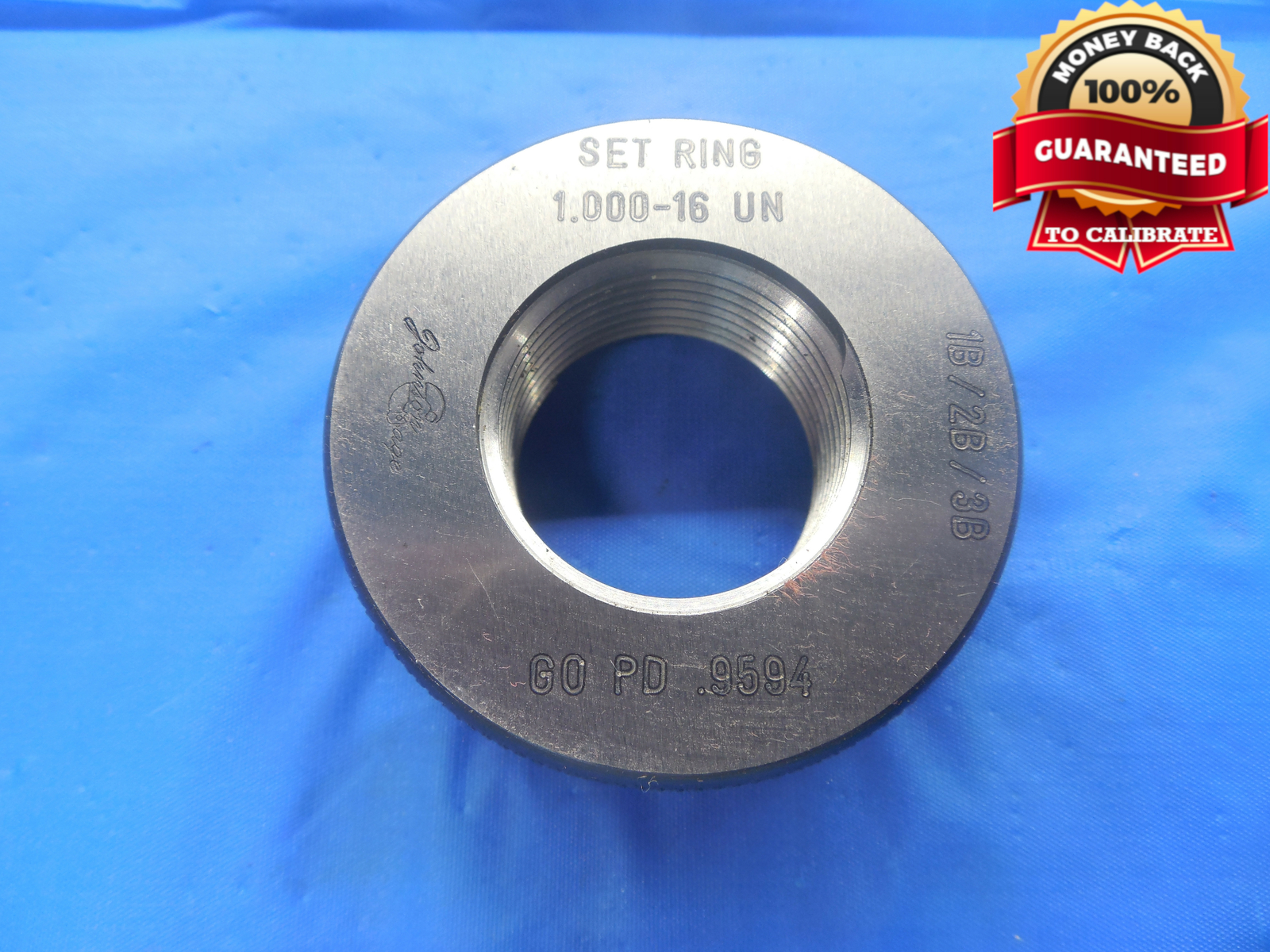 1" 16 UN 1B 2B 3B SOLID SET THREAD RING GAGE 1.0 GO ONLY P.D. = .9594 ...