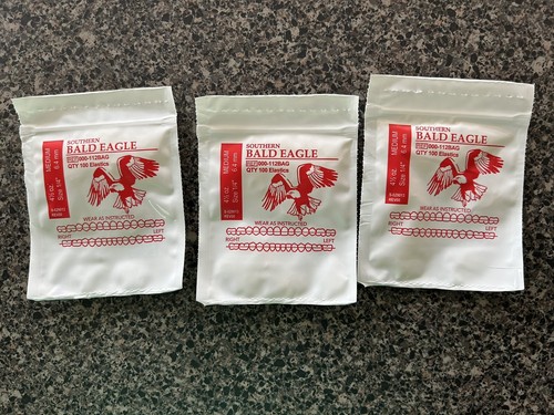 3 Bags (300) Bald Eagle American Orthodontics Elastics Dental Rubber ...