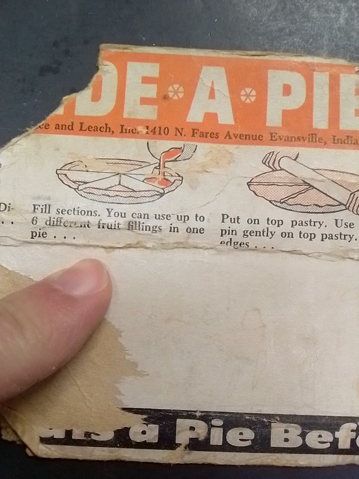 VTG Divide-A-Pie Metal Pie Divider Cutter Slicer Fits Pyrex #209 Plate ...