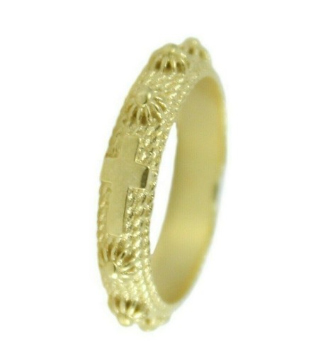 Ring Rosary Silver Golden Working Filigree Sarda with Cross And Grains ...