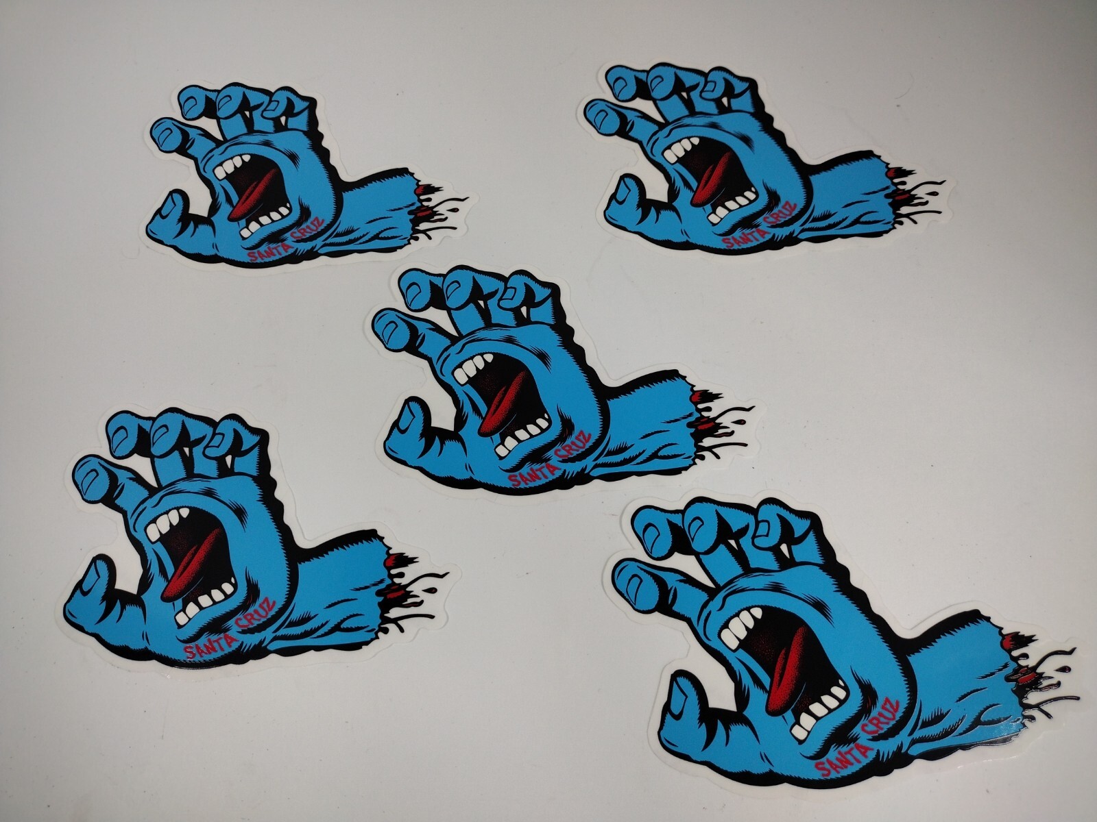 Santa Cruz Screaming Hand Sticker Blue 6 Inch Skateboard Decal for sale ...