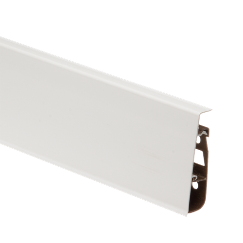 PVC Skirting Board Cable Cover 2.5m Flexible Edge 75mm Various Colours ...