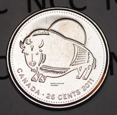 Canada 2011 25 cents Bison Nice UNC from roll - BU Canadian Quarter | eBay