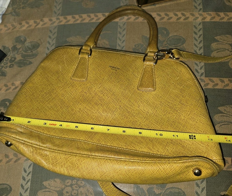 SORIAL New York Satchel Crossbody Mustard Yellow Leather bag Purse ...