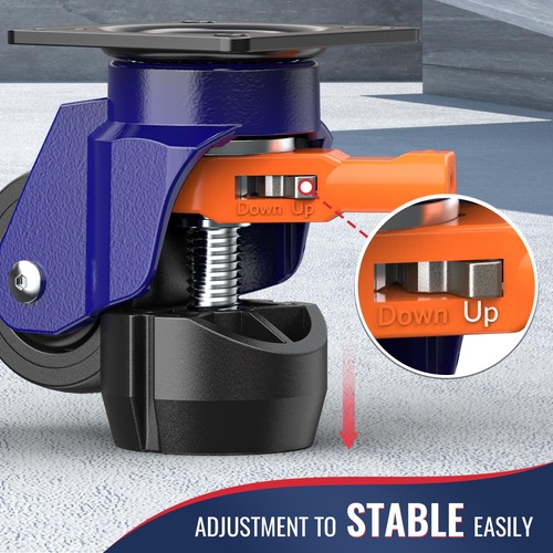 Leveling Casters with Ratchet Handle Design Heavy Duty Set of 4 ...