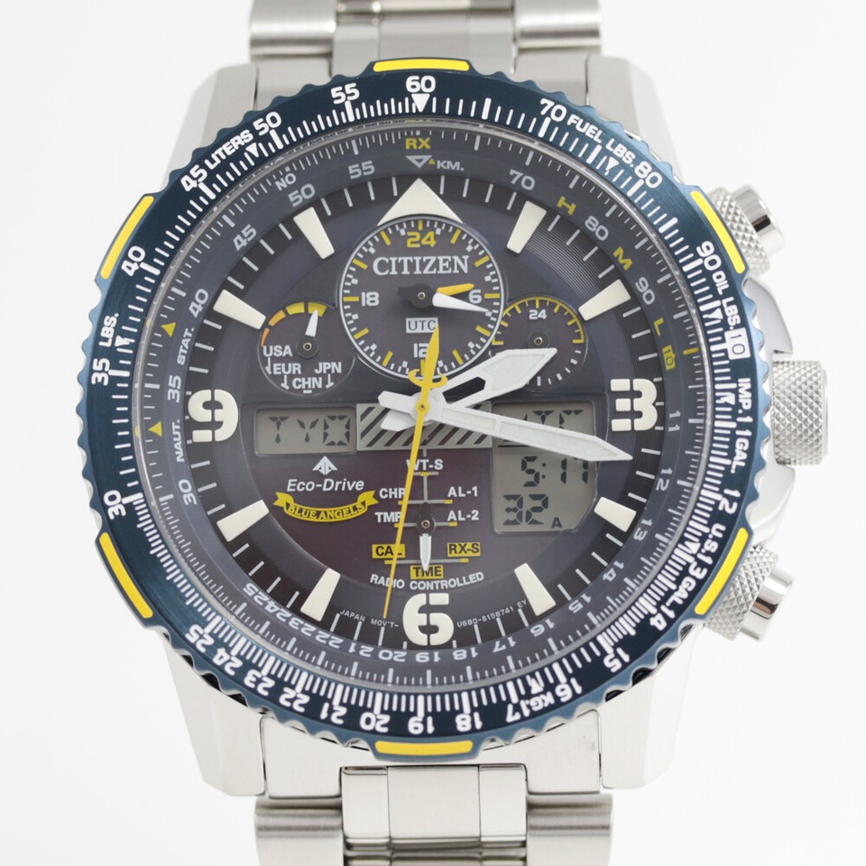 CITIZEN JY8078-52L PROMASTER SKY Blue Angels Solar/Radio Controlled | eBay