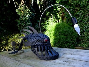 Table Lamp Deep Sea Fish Unique Design Handmade Perfect for gift Unique ...