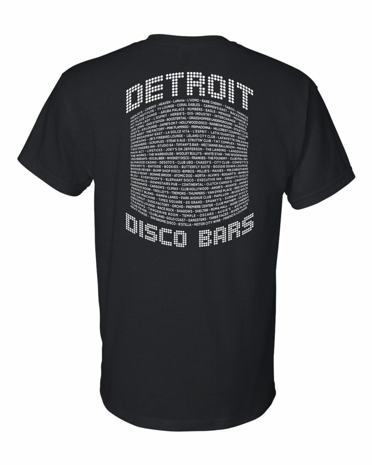 Detroit Disco Bars Retro Double-Sided T-Shirt | eBay