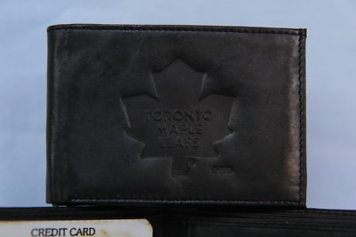 TORONTO MAPLE LEAFS Leather BiFold Wallet NEW black 2 sb | eBay