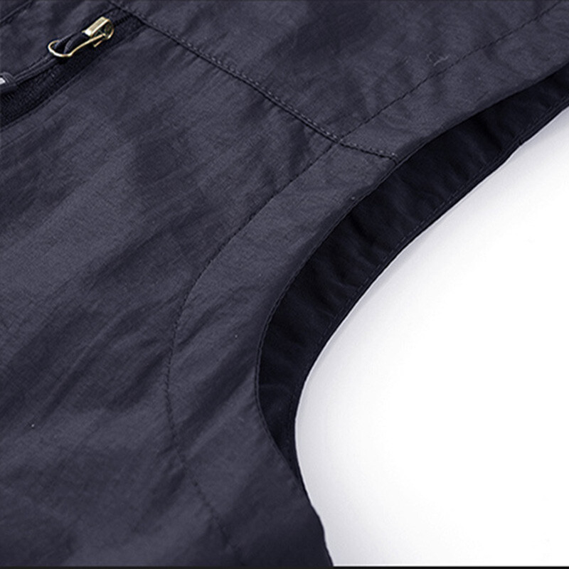 Men Casual Cargo Waistcoat Jacket Zip Pockets Vest Travel Tops Slim ...